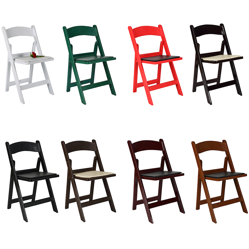 Color banquet event resin folding chair