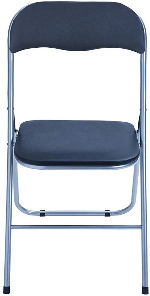 Dark blue coffee table folding metal chair