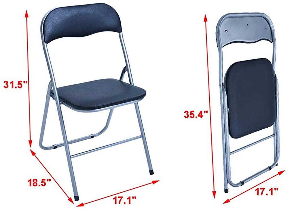 Dark blue coffee table folding metal chair