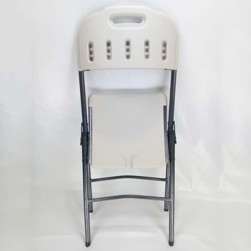 Indoor space saving resin folding chair