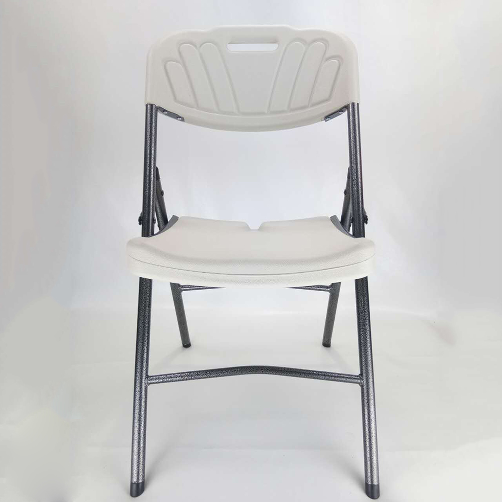Indoor space saving resin folding chair