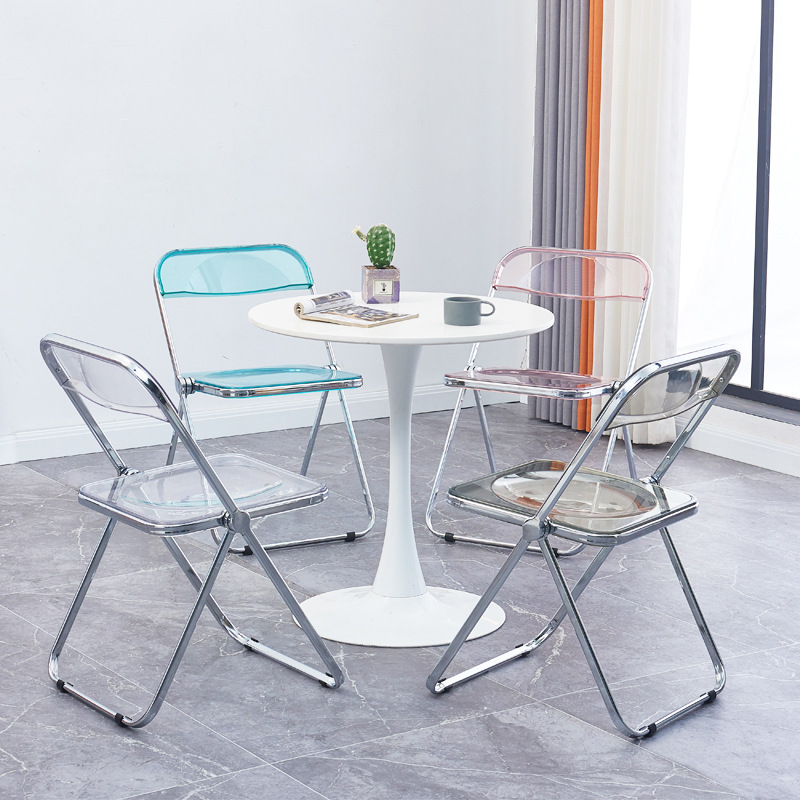 Luxury transparent plastic folding chair