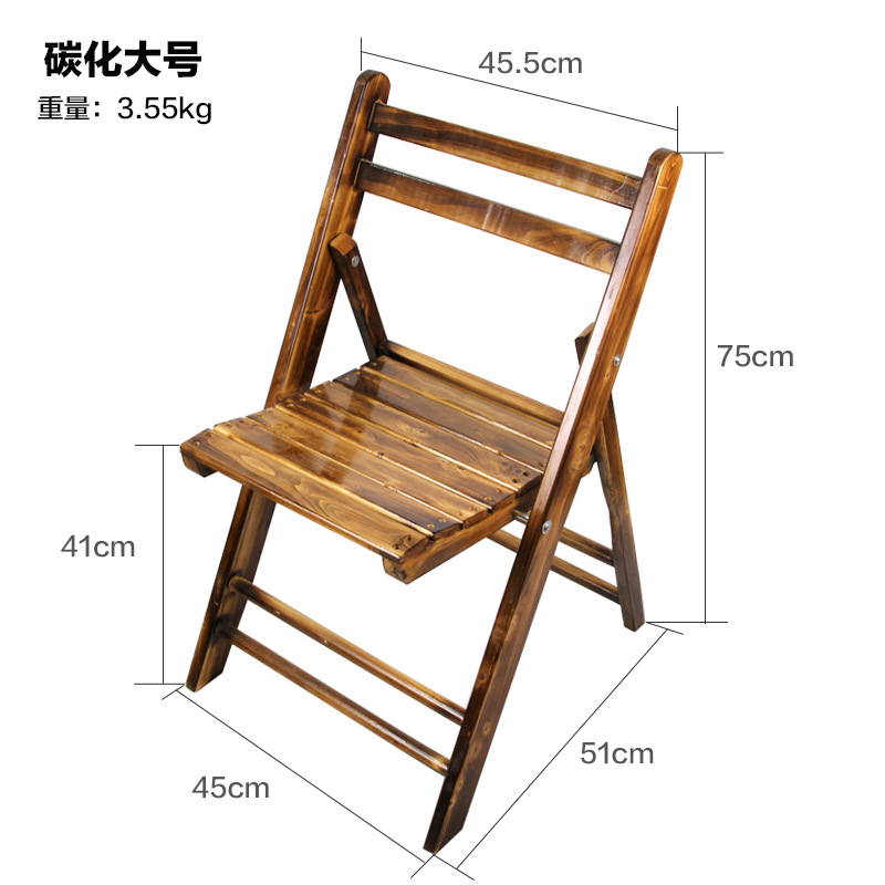Multi-size solid wood foldable chair