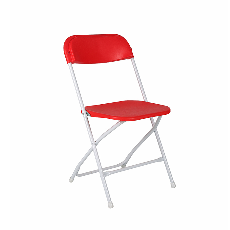 Simple design solid color resin folding chair