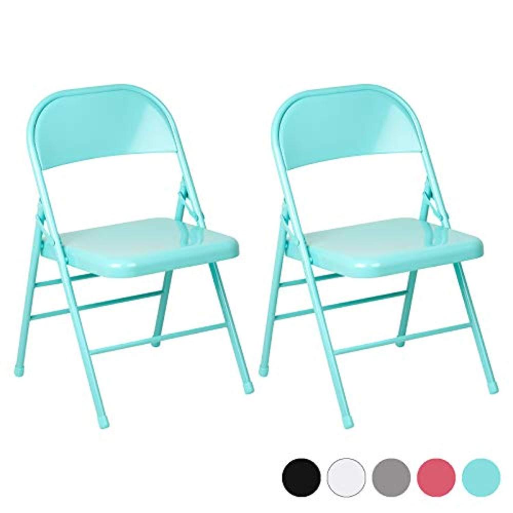 Sturdy short-leg metal folding chair